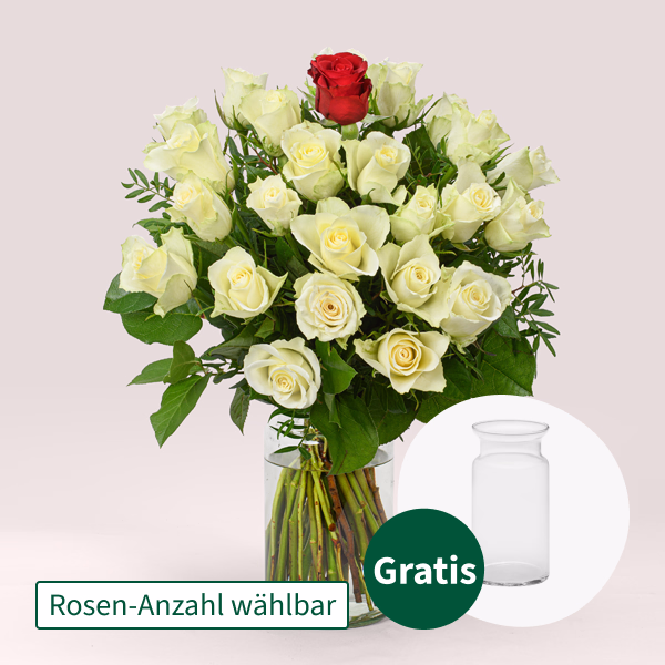 Blumen zu Weihnachten verschicken mit gratis Vase | FloraPrima.de