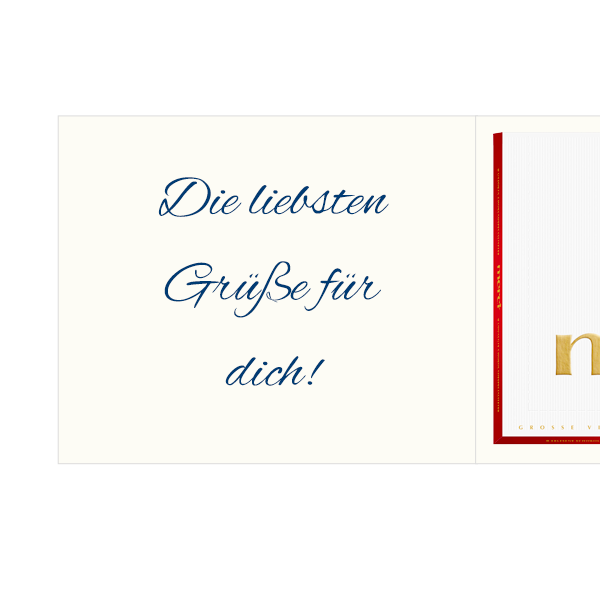 Persönliche Grußkarte mit Merci: Tausend gute Wünsche (250 g) | FloraPrima