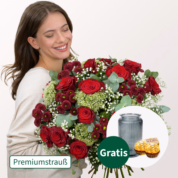 Blumen zu Weihnachten verschicken mit gratis Vase | FloraPrima.de